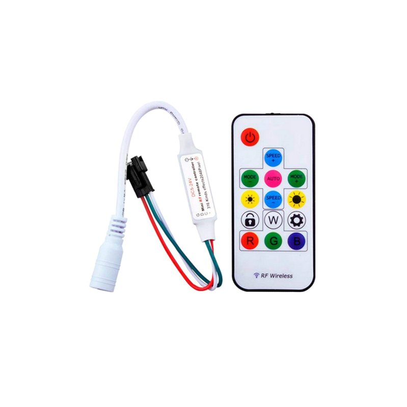 SP103E Mini Pixel LED Controller with Remote for DC 5V-12V WS2811 and ...