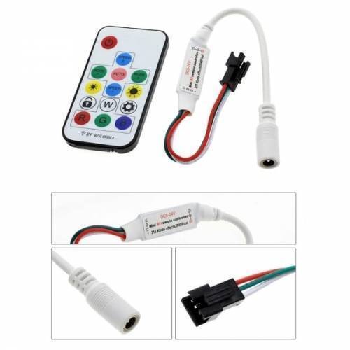 SP103E Mini Pixel LED Controller with Remote for DC 5V-12V WS2811 and ...